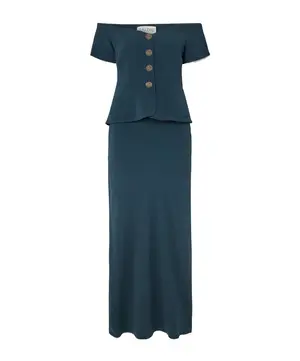 Saloni Off-the-shoulder Mid-length Dress