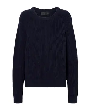 NILI LOTAN Classic Ribbed Crew Neck Sweater