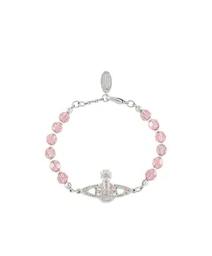 VIVIENNE WESTWOOD Saturn Logo Crystal Bracelet