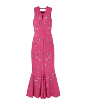 CONNER IVES Crystal-embellished Recycled Stretch-jersey Maxi Dress - Pink