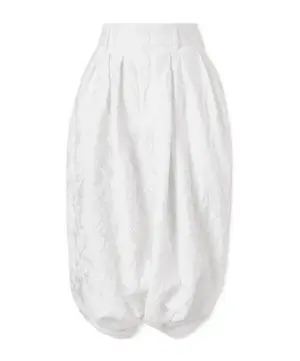 Comme Des Garçons Pleated Jacquard-knit Wide-leg Pants