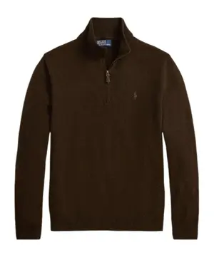 Polo Ralph Lauren Half-zip Knitted Pullover - Brown