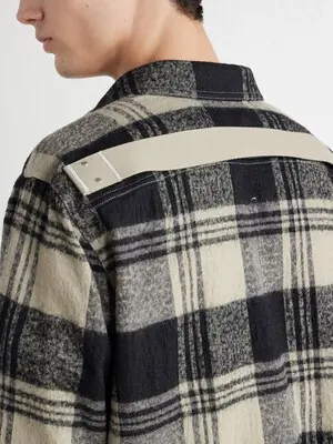 Rick Owens Checked Cotton And Wool-blend Flannel Overshirt