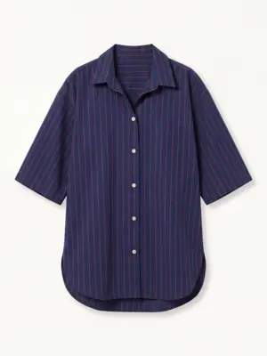 JAMIE HALLER The Elbow Essential Shirt - Blue Red