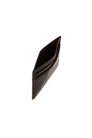 Saint Laurent Credit Card Case In Brown - Scotch Brown
