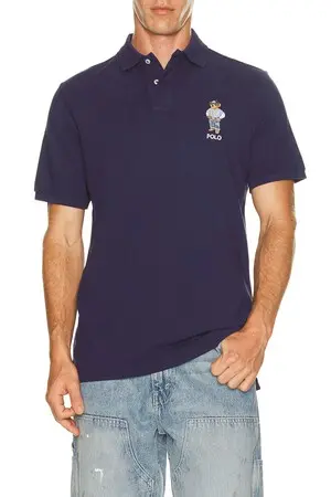 Polo Ralph Lauren Novelty Denim Bear Polo In Blue - Freshwater