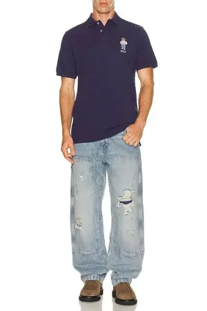 Polo Ralph Lauren Novelty Denim Bear Polo In Blue - Freshwater