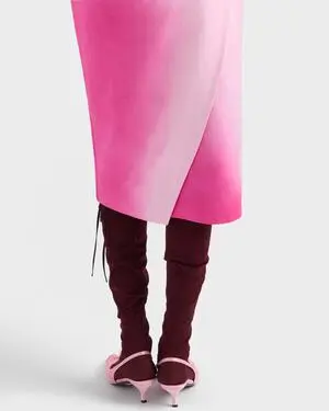 Prada Washed Duchesse Dress - Fuchsia