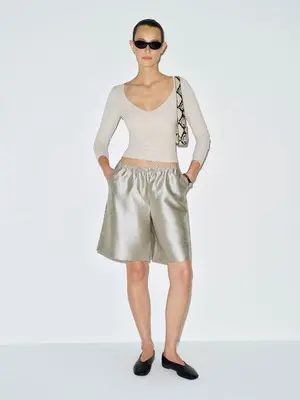REFORMATION Sheri Knit Top - Grey