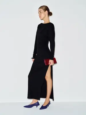 REFORMATION Norla Knit Dress - Black