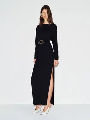 REFORMATION Norla Knit Maxi Dress - Black