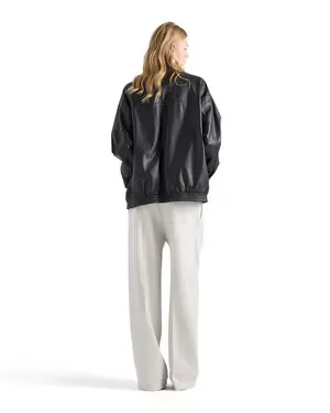 Prada Cotton Fleece Wide-leg Pants - Grey