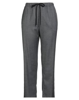 MEIMEIJ Pants Dark Size Polyester, Viscose, Elastane, Acetate - Grey