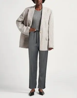 MEIMEIJ Pants Dark Size Polyester, Viscose, Elastane, Acetate - Grey
