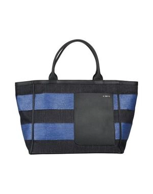 VALEXTRA Handbag Cotton, Polyamide, Leather - Blue