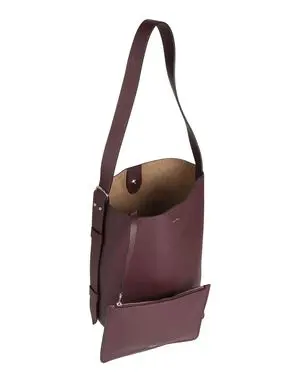 Max Mara Shoulder Bag Burgundy Leather