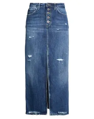 DONDUP Cotton Denim Pencil Skirt