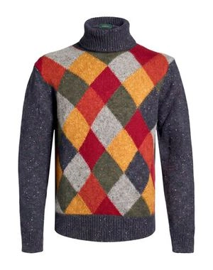 ZANONE Turtleneck Size Alpaca Wool, Polyamide, Viscose - Blue