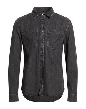 DONDUP Denim Shirt Size Cotton, Viscose, Polyester, Elastane - Black