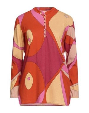 Majestic Filatures T-shirt Rust Size Cotton, Linen - Red