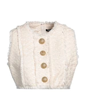 Balmain Top Ivory Size Cotton, Viscose, Acrylic, Polyester, Metallic Polyester - White