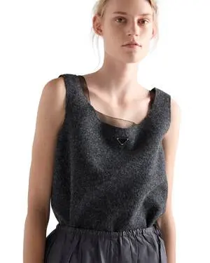 Prada Shetland Wool Top - Grey