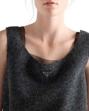 Prada Shetland Wool Top - Grey