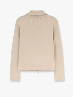 MAISON MARGIELA Wool Blend Zip-up Cardigan - Beige