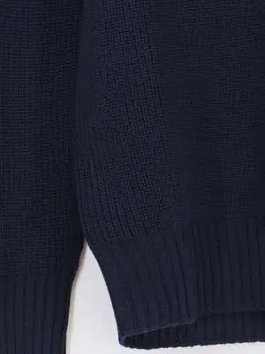 GRAN SASSO Ribbed Knit Wool Turtleneck Sweater