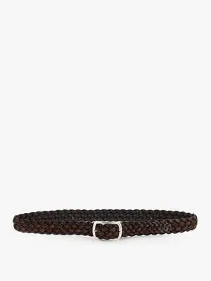 Orciani Braided Suede Belt - Brown