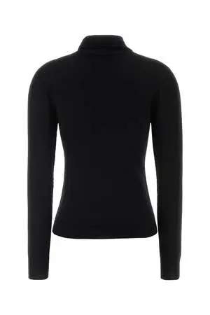 Alberta Ferretti Wool Blend Turtleneck Sweater With Metal Detail