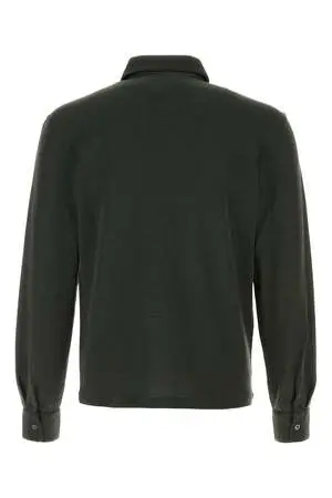 THE ROW Dark Knit Reyes Polo Shirt
