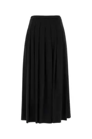 LE SULLY STUDIO Stretch Wool Blend Pleated Skirt
