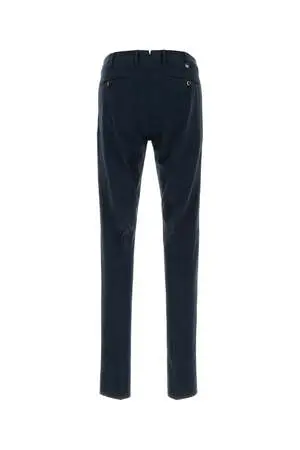 PT TORINO Stretch Cotton Blend Trousers With Central Ironed Pleats