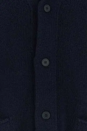 THE ROW Navy Cashmere And Cotton For Cardigan