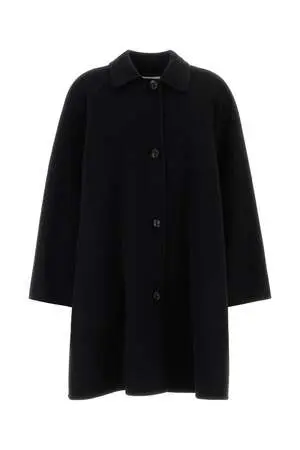 THE ROW Wool Blend Ina Coat - Black