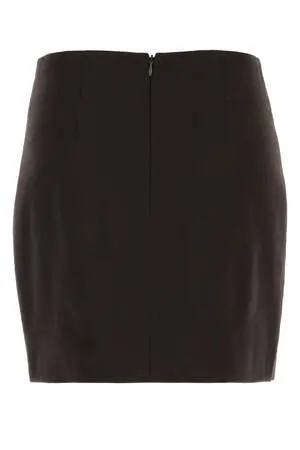 LE SULLY STUDIO Stretch Flannel Mini Skirt