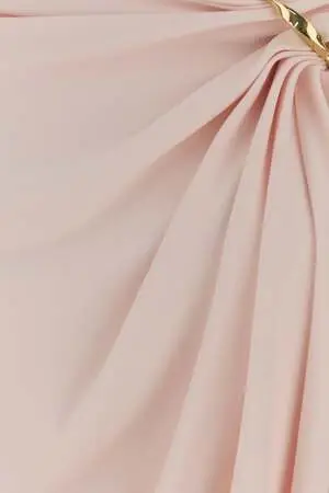 Sportmax Stretch Viscose Drape Top With Metal Detail - Pink