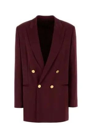 Alberta Ferretti Tyrian Satin Blazer