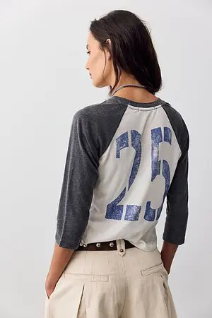 Daydreamer Burnout Raglan Tee - Ivory Combo