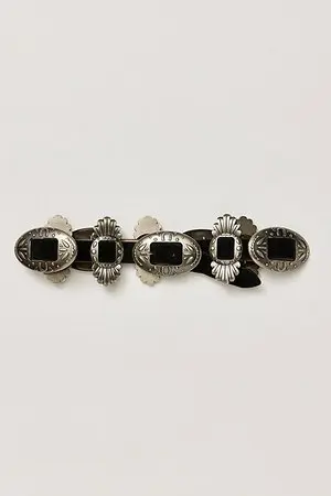 UNDERSTATED LEATHER Concho Buckle Belt - Black