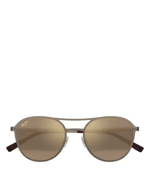 Maui Jim Half Moon Round Sunglasses, 53mm