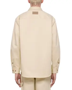 Helmut Lang Chino Twill Pocket Overshirt - Oatmeal