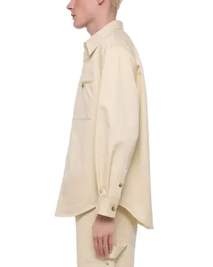 Helmut Lang Chino Twill Pocket Overshirt - Oatmeal