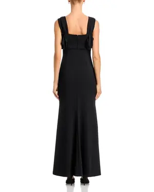 Eliza J Draped Shoulder Mermaid Gown
