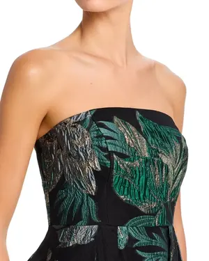 Eliza J Strapless Jacquard Gown