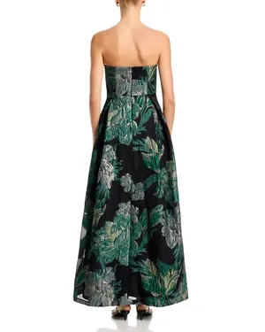 Eliza J Strapless Jacquard Gown