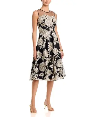 Eliza J Lace Sleeveless Midi Dress