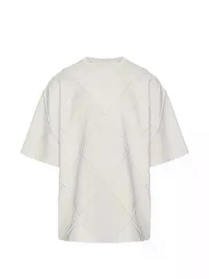 HAMZA Diamond Oversized T-shirt - Neutrals