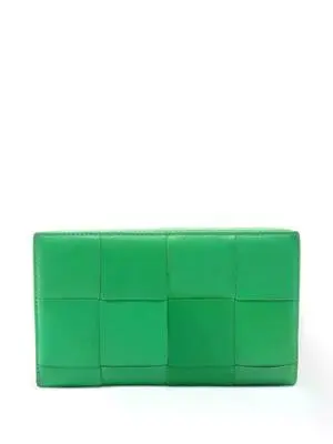 Bottega Veneta 2000s Maxi Intrecciato Wallet - Green